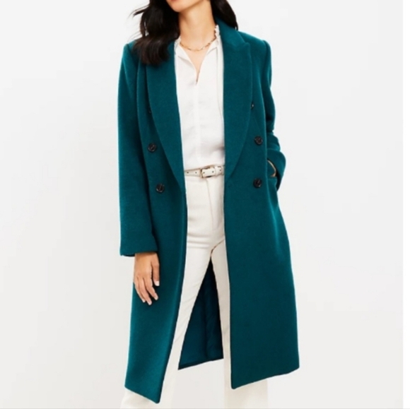 LOFT | Jackets & Coats | Loft Classic Double Breasted Longline Wool ...